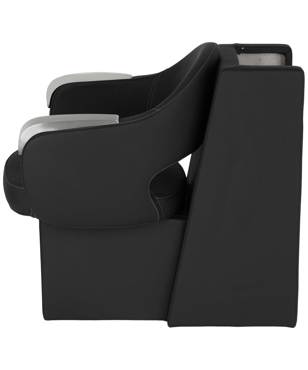 Luna Silver Salon Dryer Chair with Brushed Metal Arms and Extra Thick ...