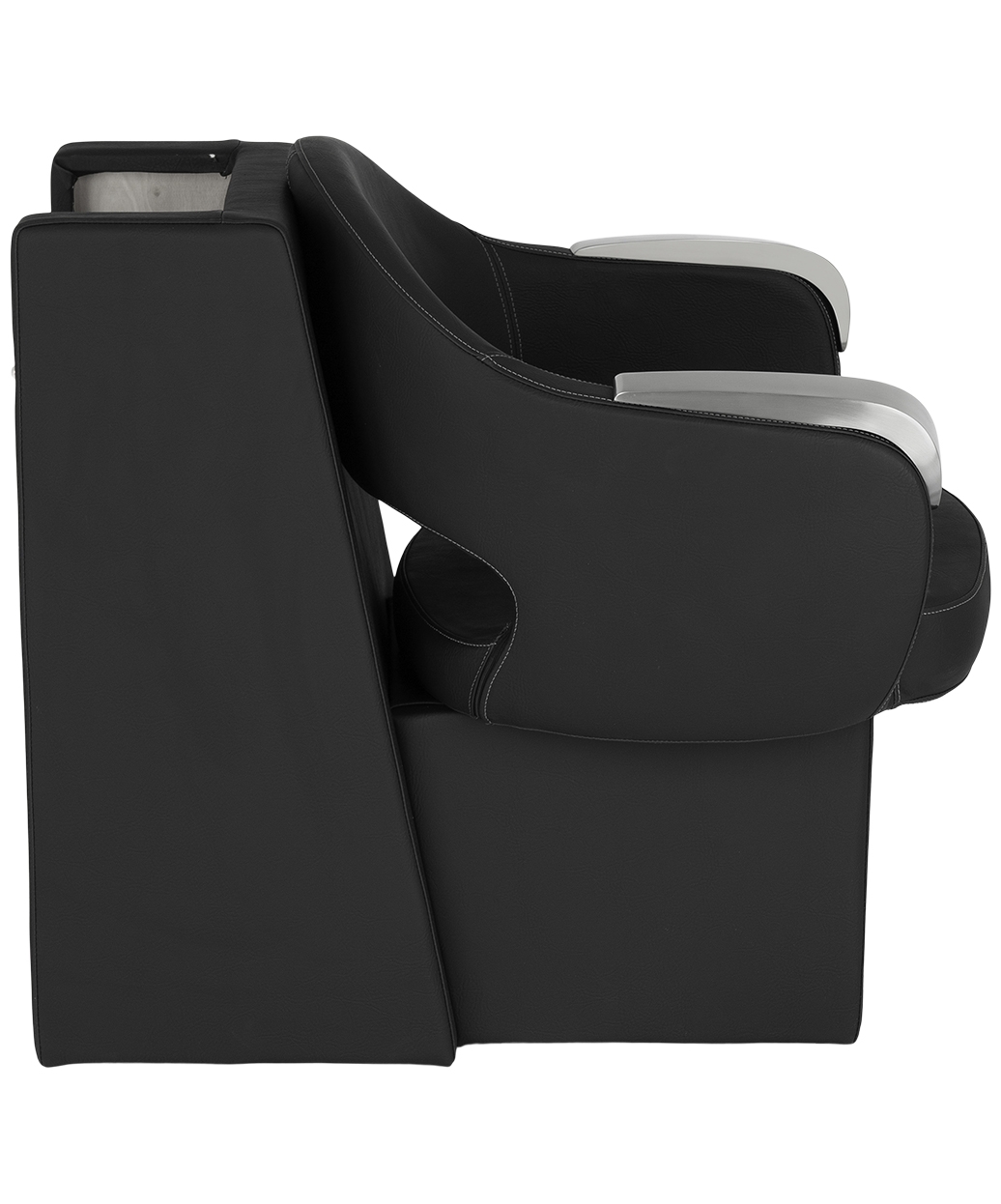 Luna Silver Salon Dryer Chair with Brushed Metal Arms and Extra Thick ...