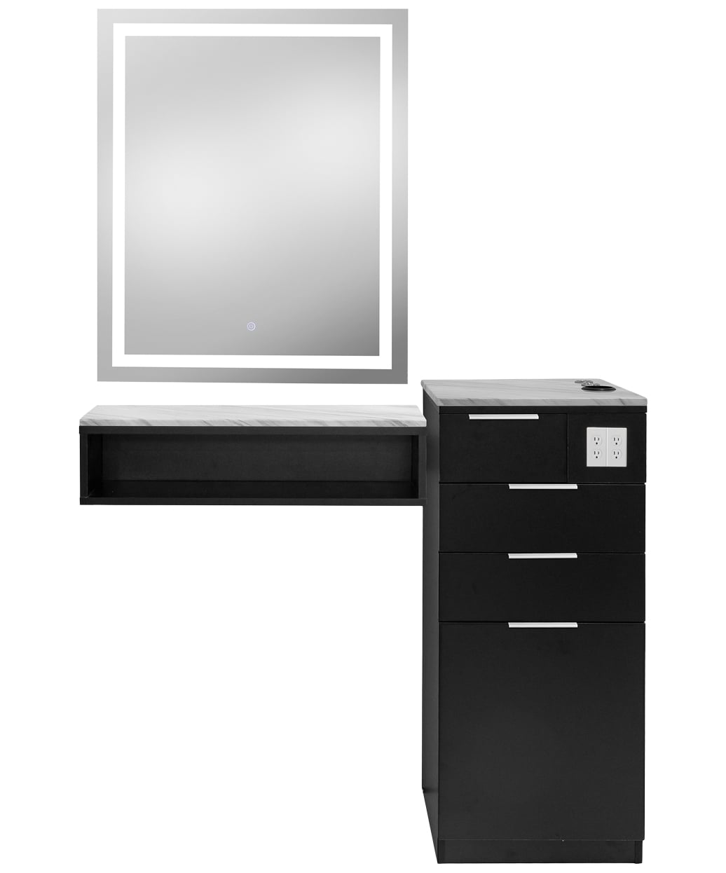 Pibbs Verona Cubby Styling Station & Mirror | Buy-Rite Beauty