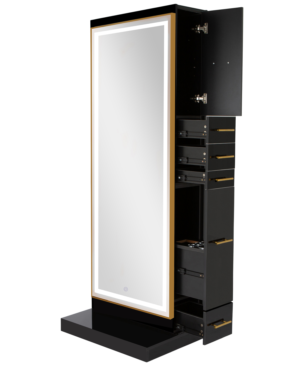 Modena Ultra Double Sided LED Styling Station w/ Full Length LED Mirror ...