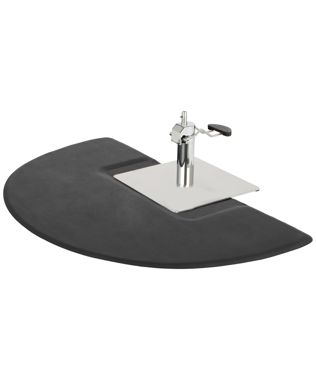 3' X 5' Anti-Fatigue Super Soft Circular Salon Mat with Square Cut-Out ...