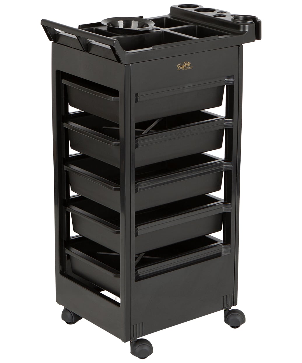 Salon Utility Cart / Trolley on Rolling Casters with 5 Drawers and ...