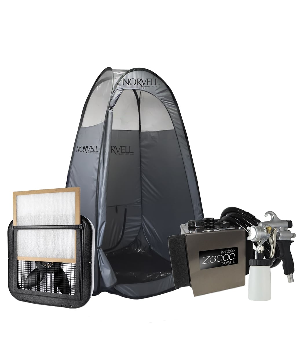 Norvell Sunless Mobile Z-3000 HVLP Spray System for Professional Spray Tanning w/ Z-Gun for Easy ...