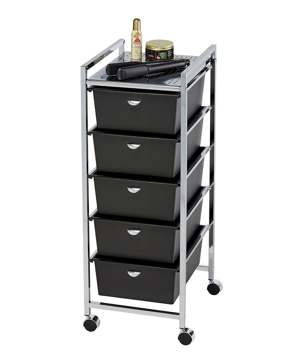Pibbs Metal Roller Cart Trolley D25 Salon Cart On Casters w/ Heavy Duty ...