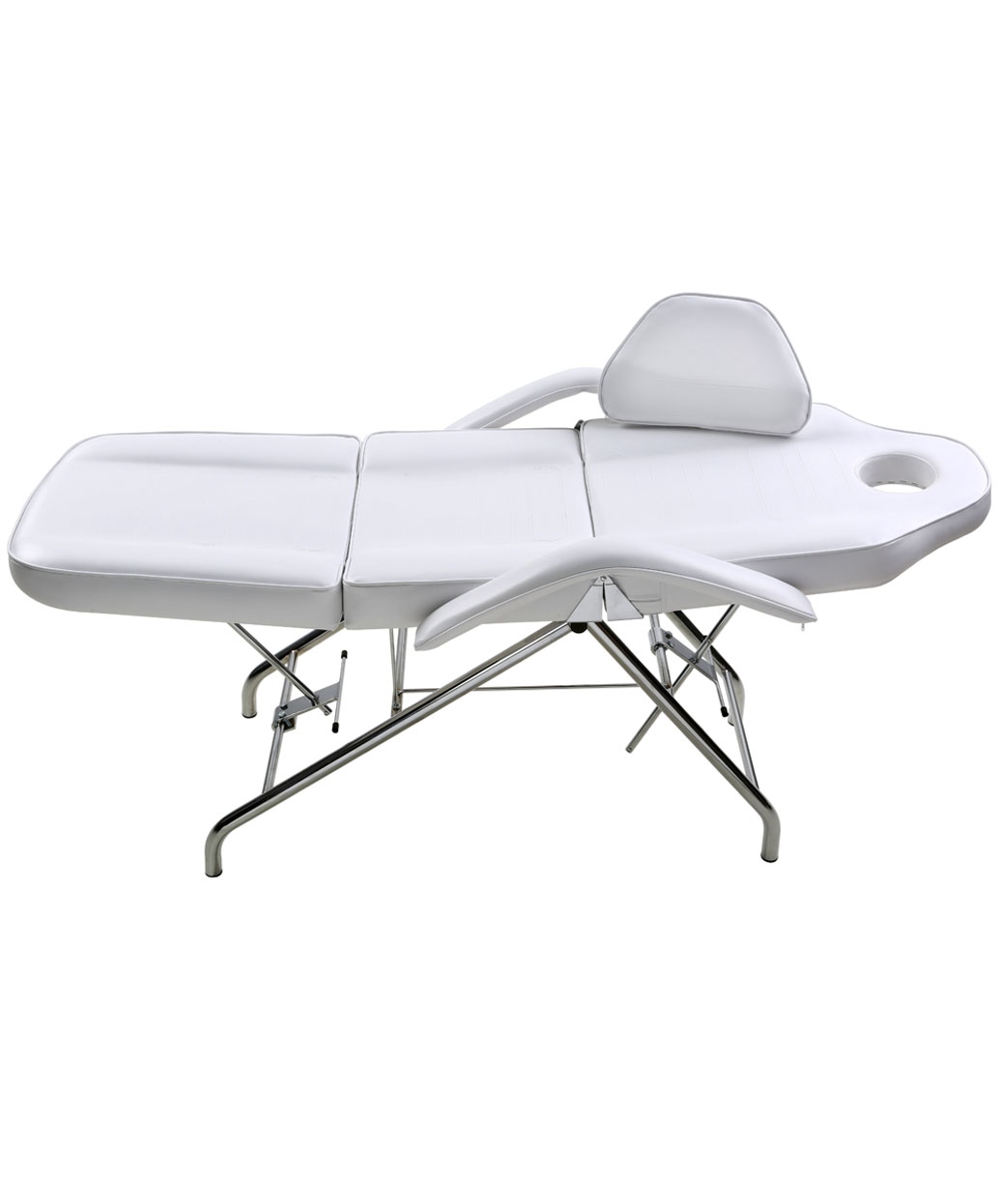 Stationary Facial Bed with Comfortable White Vinyl for Salons Spas Med ...