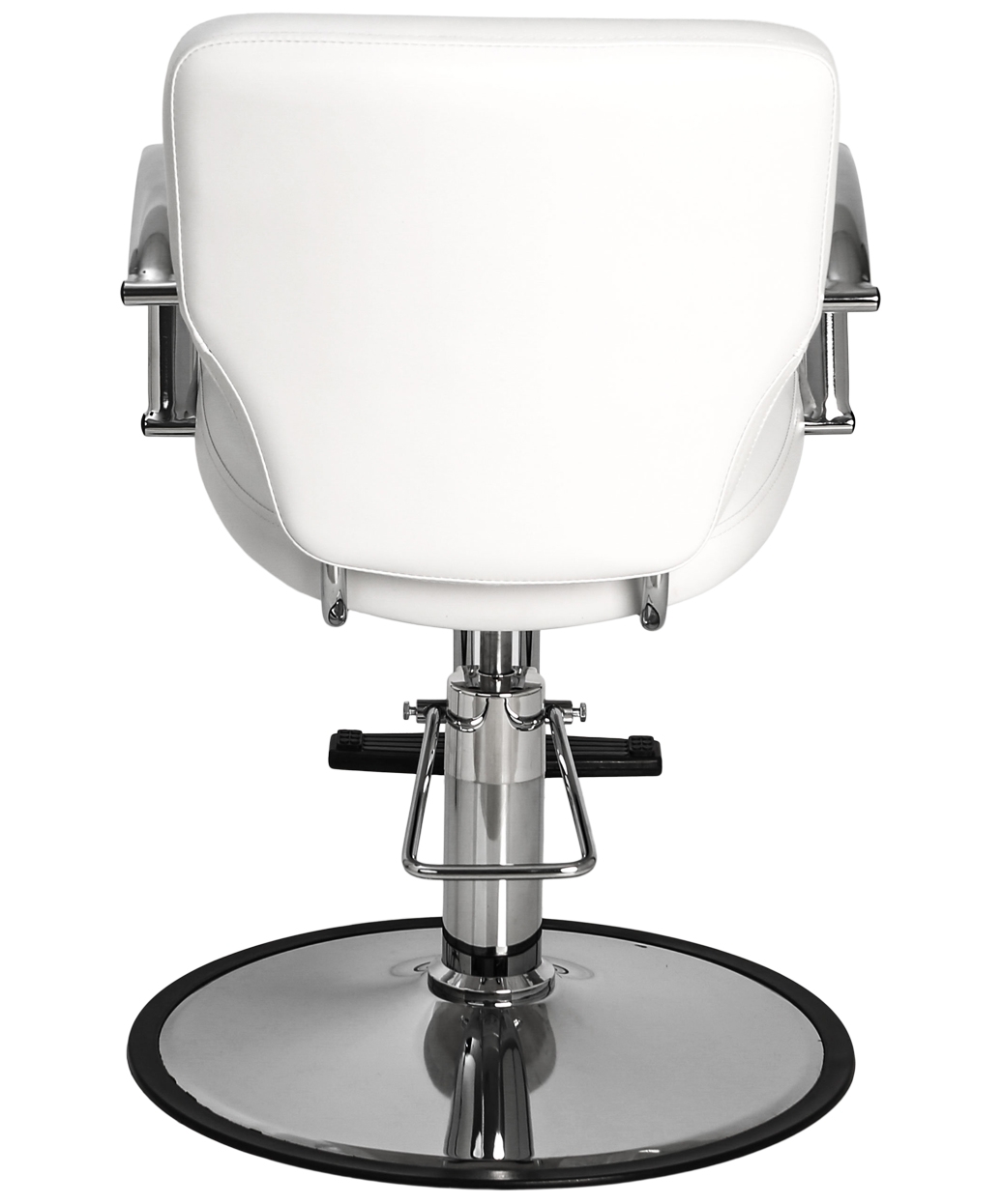 Arctic Salon Styling Chair with Bright White Vinyl & Sleek Modern ...