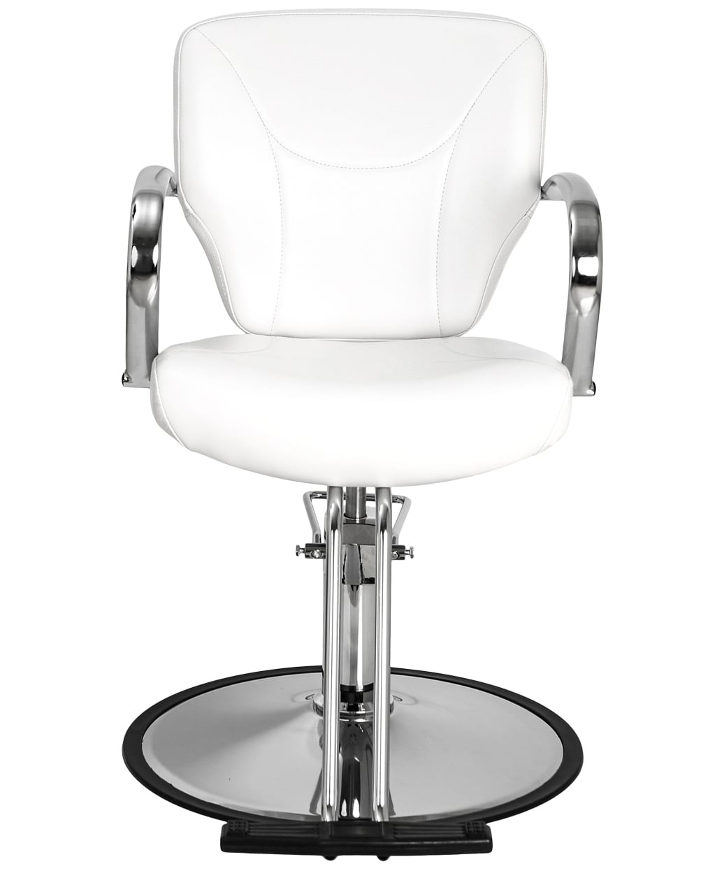 Arctic Salon Styling Chair with Bright White Vinyl & Sleek Modern ...
