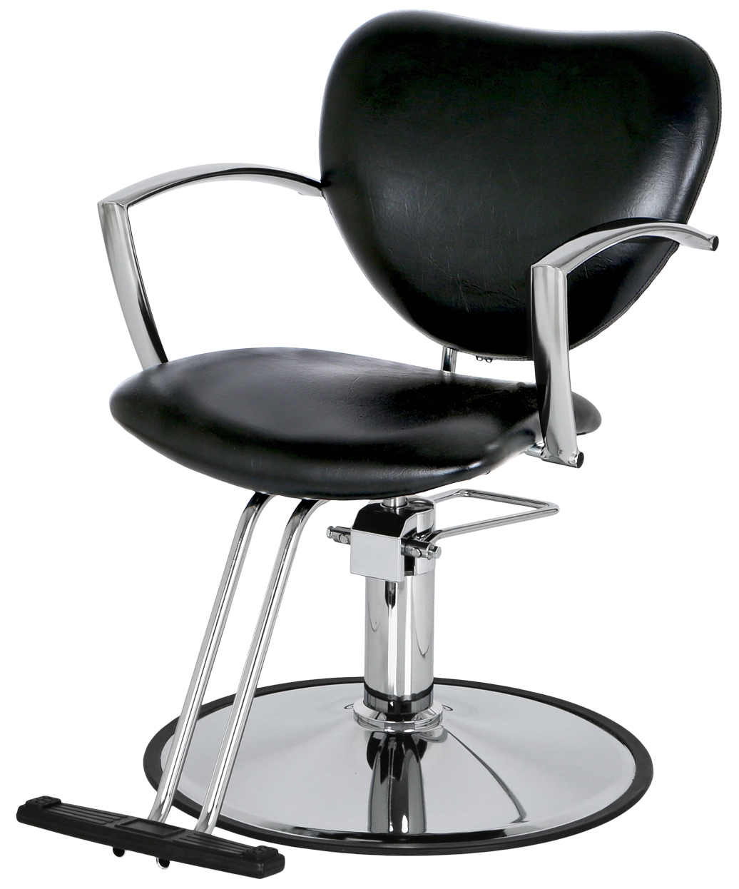 Sylvia European Designed Hydraulic Styling Chair & T-Footrest, Black ...