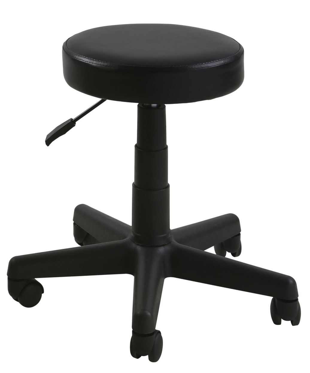 Black Round Salon Technician / Task Stool For Hair Cutting Manicure ...