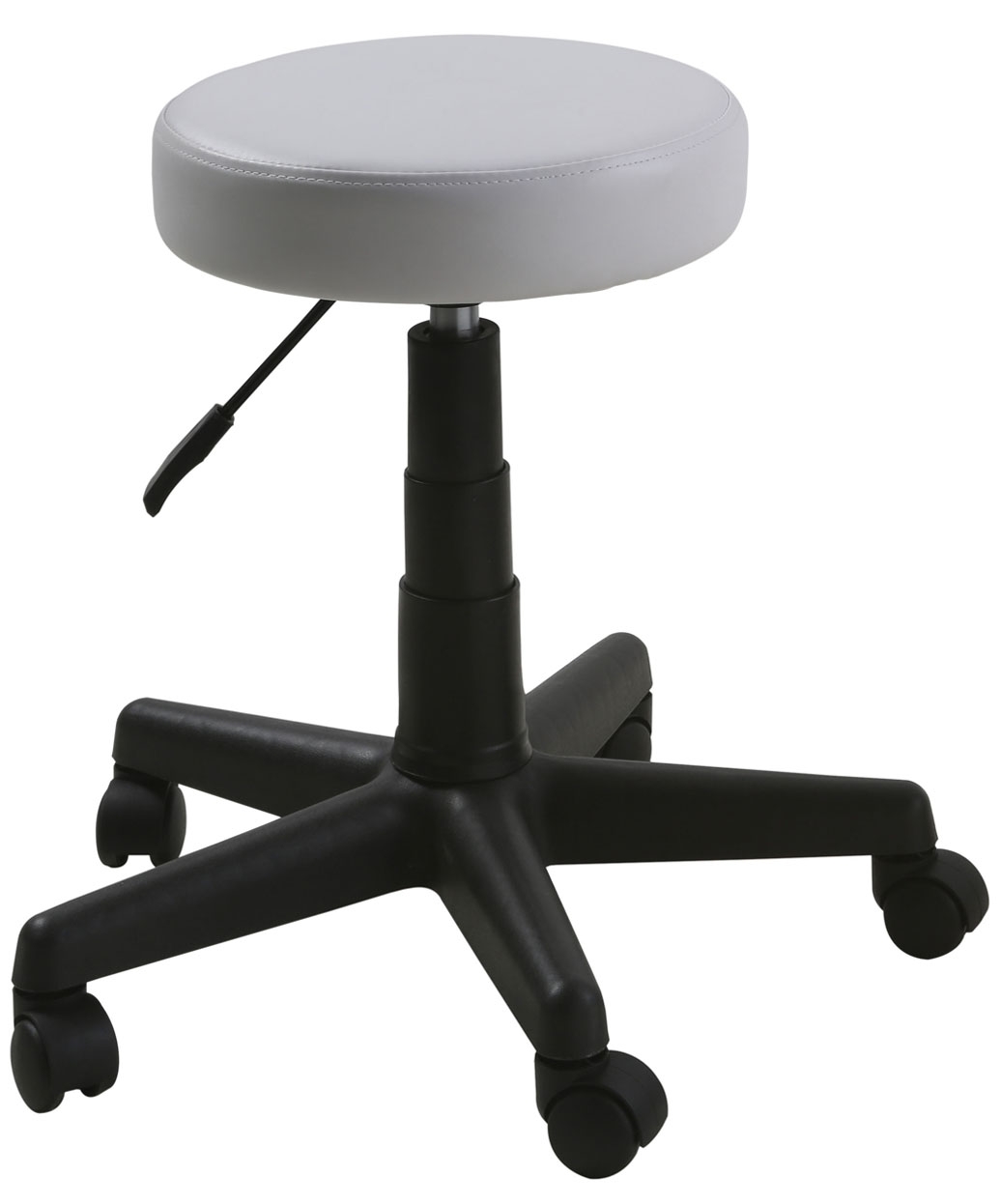 White Round Salon Technician / Task Stool For Hair Cutting Manicure ...