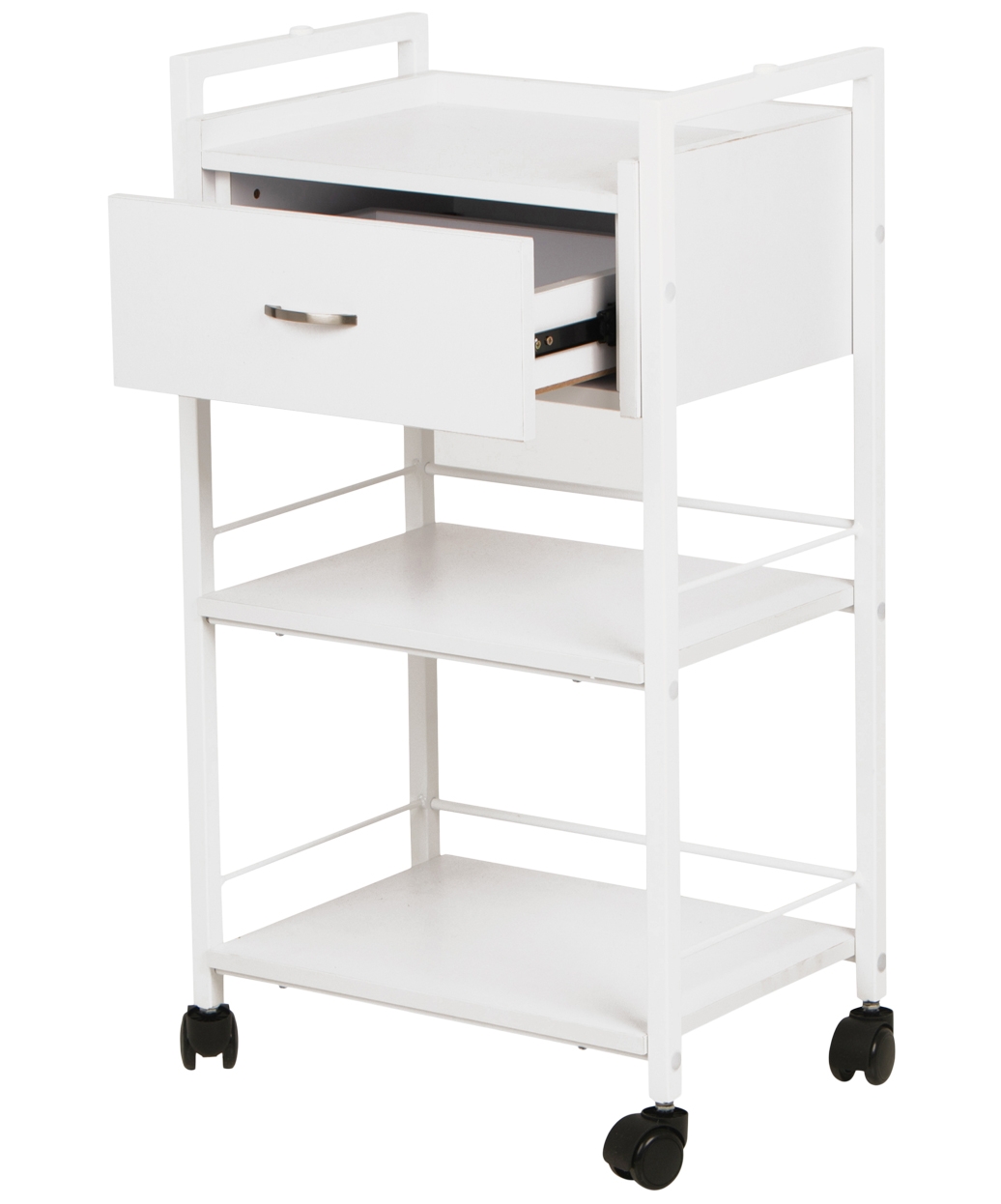 Jenny 3-Tier Esthetician Utility Cart / Trolley with Drawer on Rolling ...