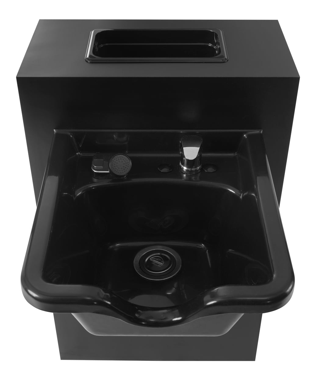 Shampoo Bowl Bulkhead Cabinet with Bottle Well to Mount Salon Shampoo ...