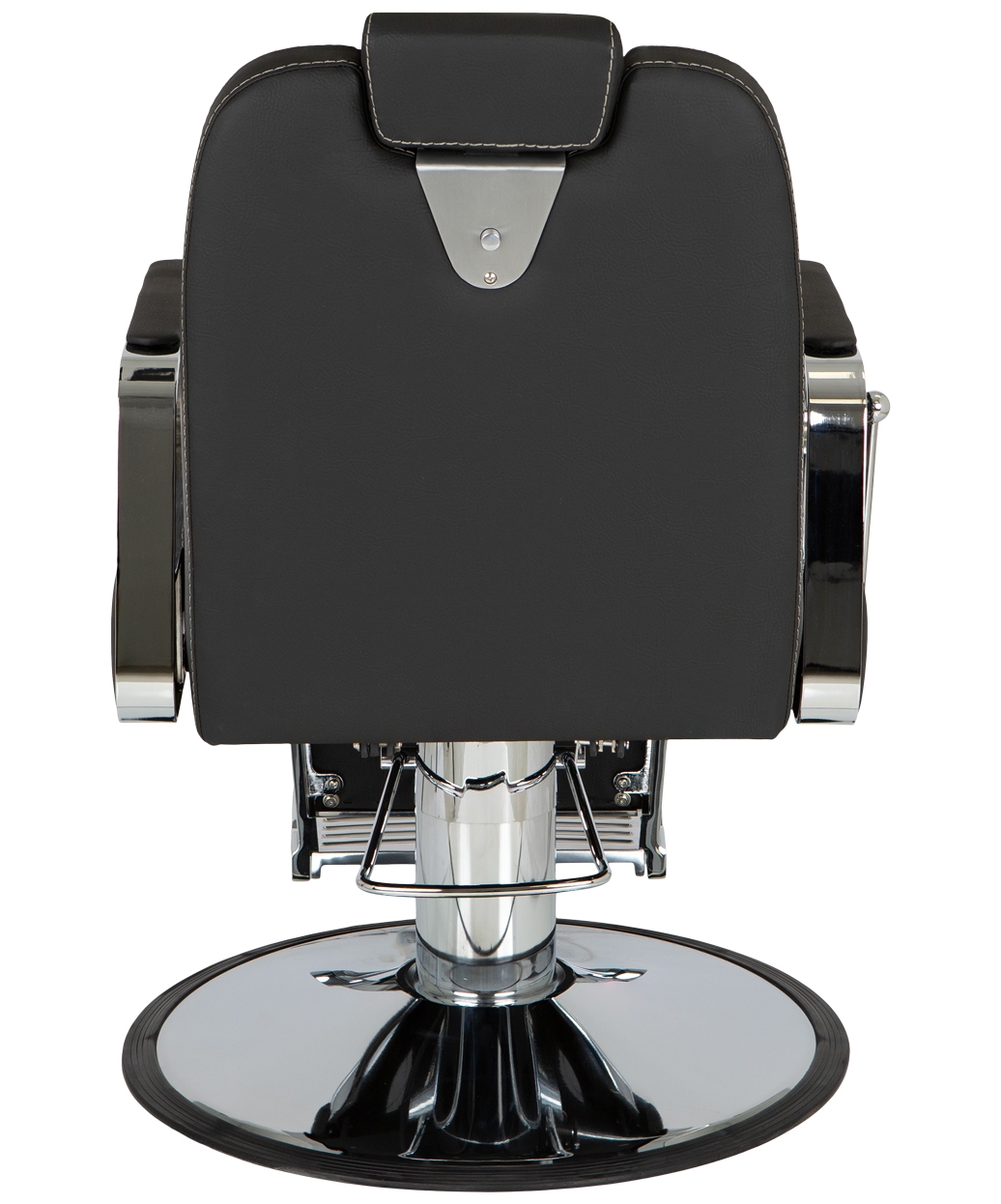 Lenox Classic Reclining Barber Chair with Double Stitch Pattern, Black ...