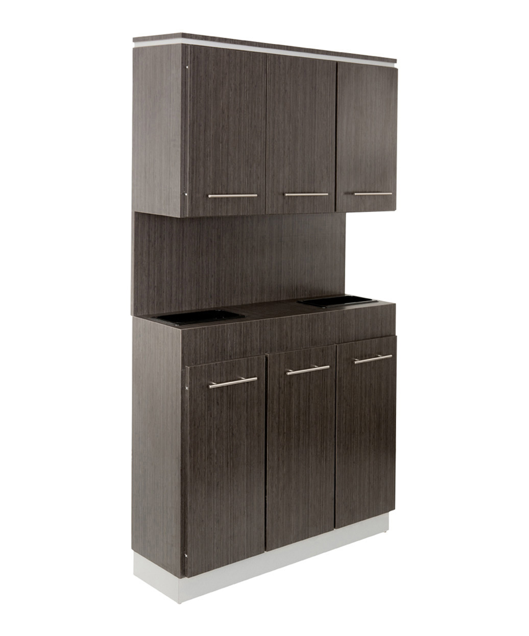Bali Shampoo BackBar Storage Cabinet With Hamper For Professional Salon ...