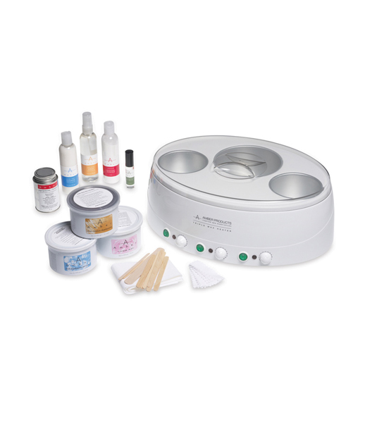 Deluxe Spa Depilatory Kit from Amber Products with Triple Heater- Wax ...